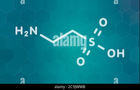 Chemical structure of a Taurine molecule, which is a common ingredient ...
