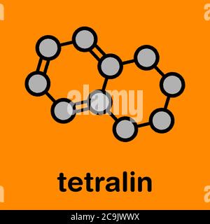 Tetralin solvent molecule. Stylized skeletal formula (chemical ...