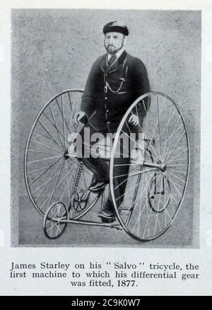 James Starley on his 'Salvo' tricycle 1877 Stock Photo - Alamy