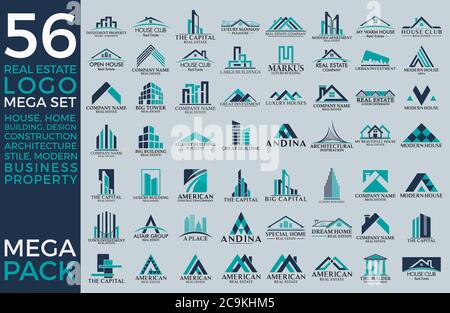 Mega Set and Big Group, Real Estate, Building and Construction Logo ...