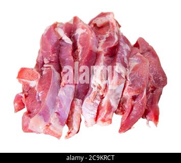 Fresh raw boneless Turkey thigh fillet on a wooden tray. dark ...