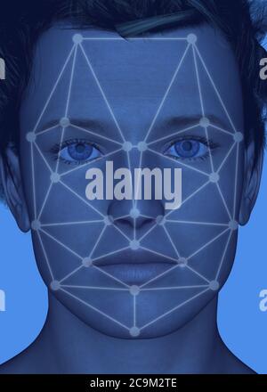The Facial Recognition - 3D Stock Photo - Alamy
