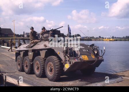 Dutch Army DAF YP-408 6x8 armored car in UN marks Stock Photo - Alamy