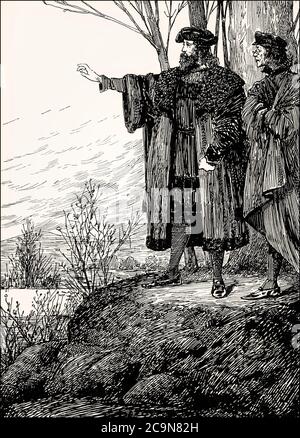 Faust and Wagner, Osterspaziergang, first part of the tragic play Faust ...