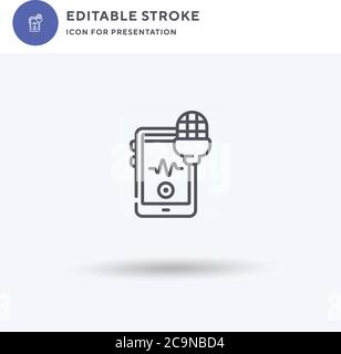 Recorder icon vector, filled flat sign, solid pictogram isolated on ...