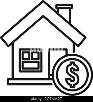 Tablet loan money icon. Outline tablet loan money vector icon color ...