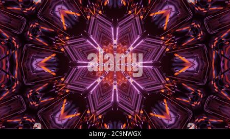 3D Illustration Purple Octagon Sun Background Stock Photo - Alamy