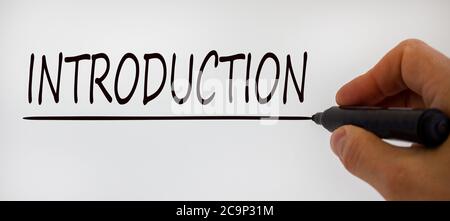 Word writing text Introduction. Business concept for First part of a ...