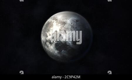 Realistic dark gray image of the moon in outer space Stock Photo - Alamy