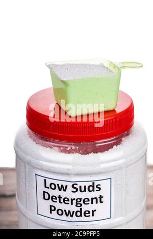 Laundry powder detergent isolated against a white background Stock ...