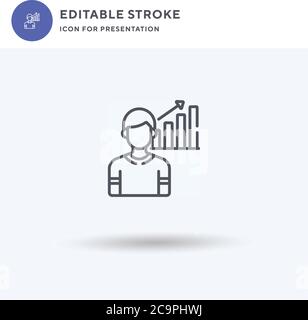 Data analysis vector icon isolated on transparent background, Data ...