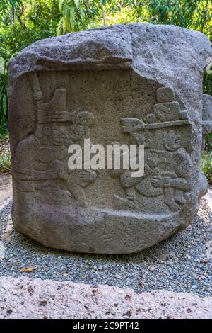 Altar 5, the Altar of the Children, from the Olmec ruins of La Venta ...