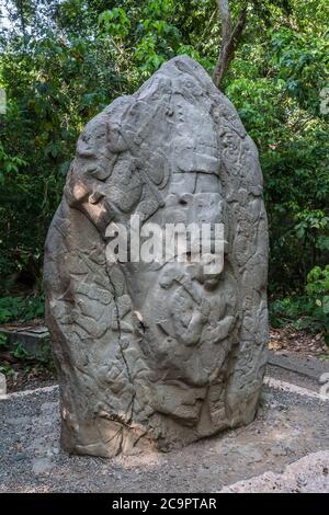 Stela of the King, Stela 2, from the Olmec ruins of La Venta ...