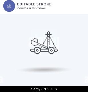 Catapult icon vector, filled flat sign, solid pictogram isolated on ...