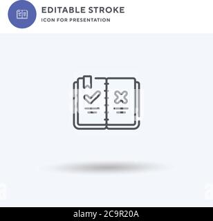 Rules icon vector, filled flat sign, solid pictogram isolated on white ...