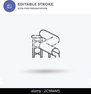 Slide icon vector, filled flat sign, solid pictogram isolated on white ...