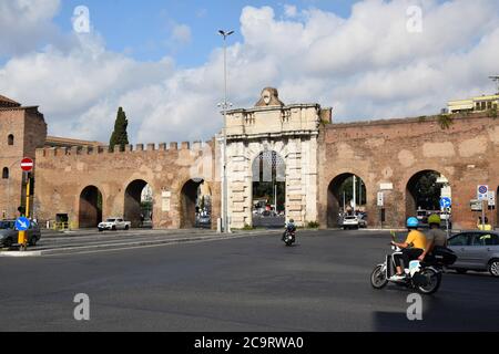 Porta San Giovanni on Piazzale Appio in the city of Rome, Italy Stock ...