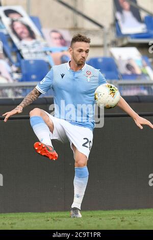 Manuel Lazzari of SS Lazio during the Italian Cup match between SS ...