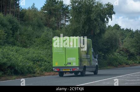 Ocado van on the A3 dual carriageway in Surrey, south east England, UK ...