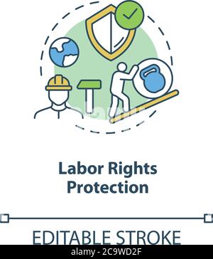 Labor protection. Trade union and employee protect concept. Office ...