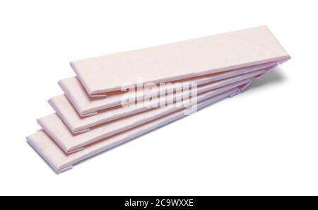 Stack of Yellow Gum Isolated on White Stock Photo - Alamy