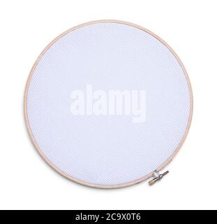Cross Stitch Hoop Isolated on White Background Stock Photo - Alamy