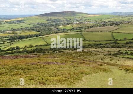 View over Foel Cwmcerwyn the highest point of the Preseli Hills in the ...