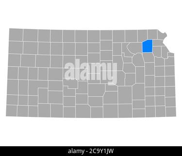 Map of Jackson in Kansas Stock Photo - Alamy