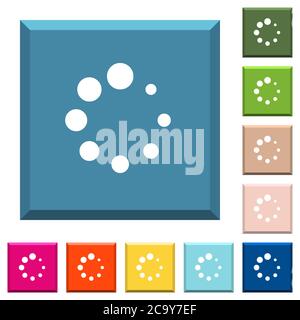 Download in progress icons on round color glass buttons Stock Vector ...