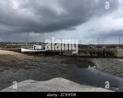 Hopeman village Moray Coast Scotland variety in size and colour a row ...