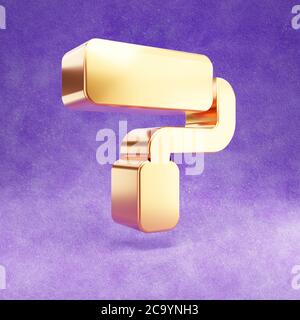Golden 3d paint icon isolated on white background - 3D render Stock ...