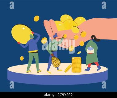 Universal basic income. Unconditional guarantee. Living stipend ...