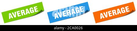 average sticker. average rectangular label isolated on white background ...