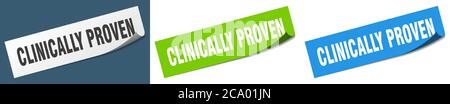 clinically proven sticker. clinically proven rectangular label isolated ...