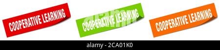 cooperative learning sticker. cooperative learning rectangular label ...