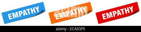 empathy sticker. empathy square sign. empathy. peeler Stock Vector ...
