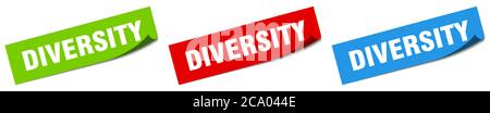diversity sticker. diversity square sign. diversity. peeler Stock ...