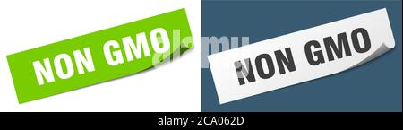 non gmo paper peeler sign set. non gmo sticker Stock Vector Image & Art ...