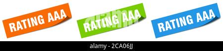 aaa rating sticker. aaa rating rectangular label isolated on white ...