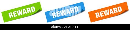 reward paper peeler sign set. reward sticker Stock Vector Image & Art ...