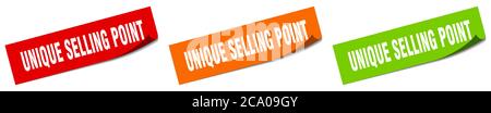 unique selling point sticker. unique selling point sign on transparent ...