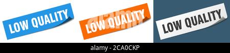 quality paper peeler sign set. quality sticker Stock Vector Image & Art ...