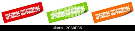 offshore paper peeler sign set. offshore sticker Stock Vector Image ...