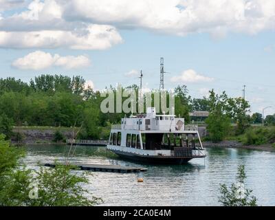 Rusty vintage abandoned ship ferry Stock Photo - Alamy