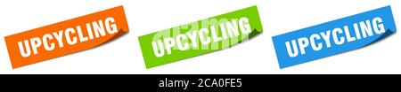 upcycling square isolated sign set. upcycling stamp Stock Vector Image ...