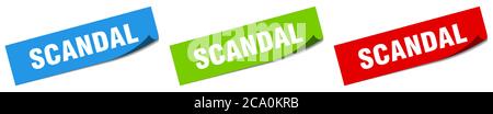 scandal sticker. scandal rectangular label isolated on white background ...