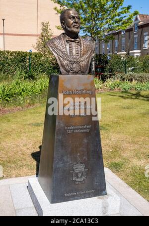 Statue of John Houlding, founder of Liverpool Football Club, in the ...
