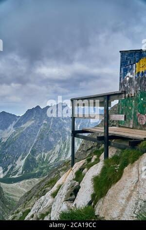 The highest toilet in the Tatras - chata pod Rysami (Rysy). Beautiful ...