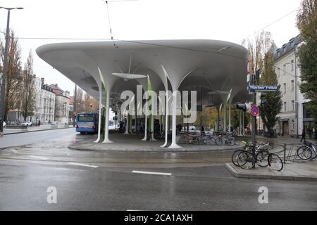 Germany, Bavaria, Munich, Person at ticket machine in subway station ...