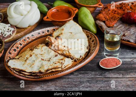 Tlayudas is A traditional Mexican food from Oaxaca Mexico Stock Photo - Alamy